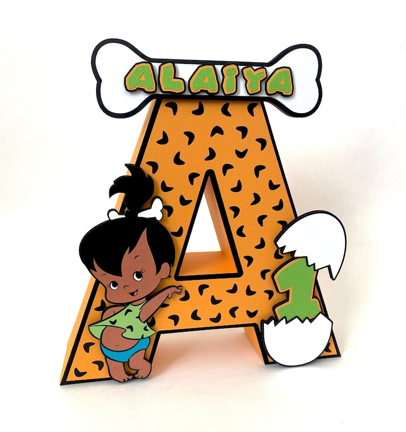 The Flintstones Pebbles Flintstone 3D Letter or Number - Party Decor ...
