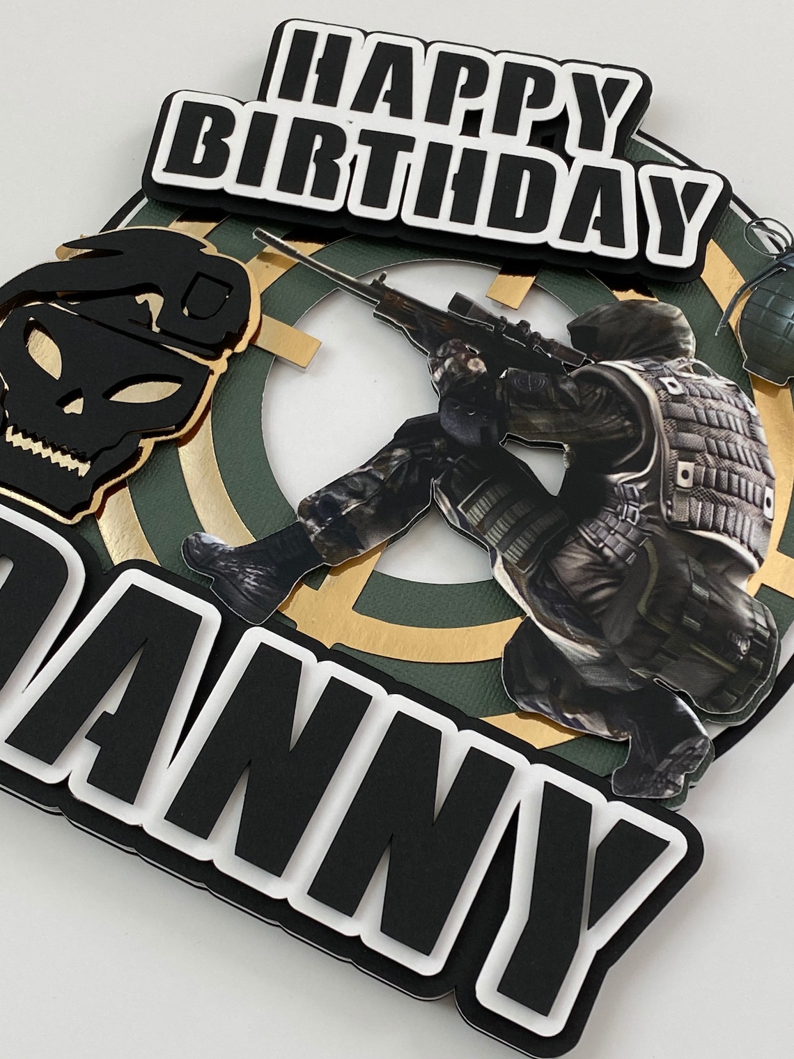 Call of Duty Themed Birthday Party Cake Topper - Etsy