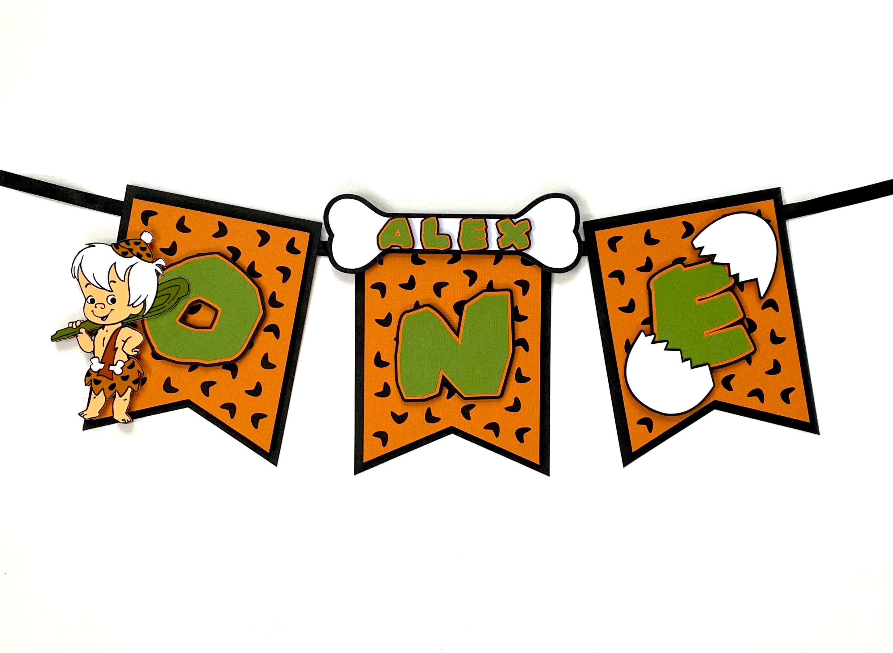 The Flintstones Bamm-bamm Rubble Birthday Party Banner Bunting - Etsy