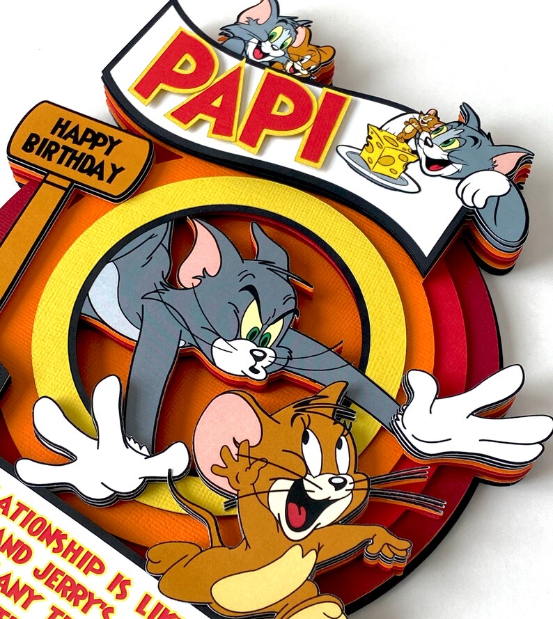 Tom & Jerry Themed Birthday Party Cake Topper - Etsy
