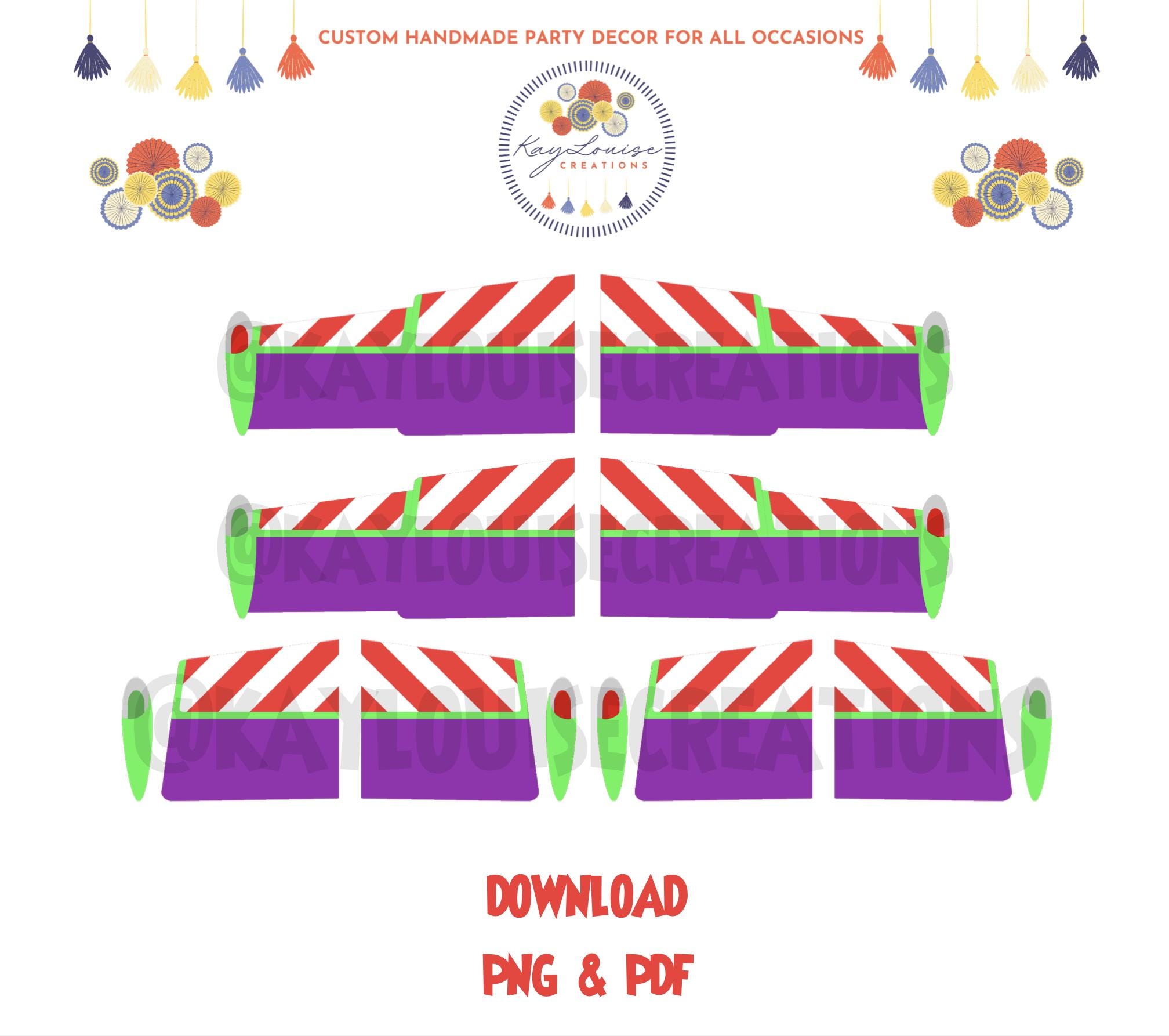 Buzz Lightyear Wings PNG & PDF Download - Double Layer - Etsy