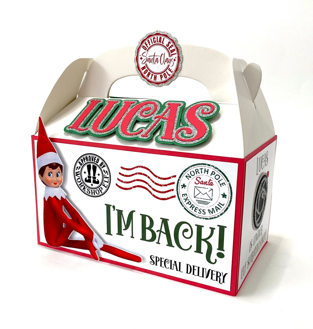 Elf Special Delivery Christmas Mail Arrival Gift Box - Etsy