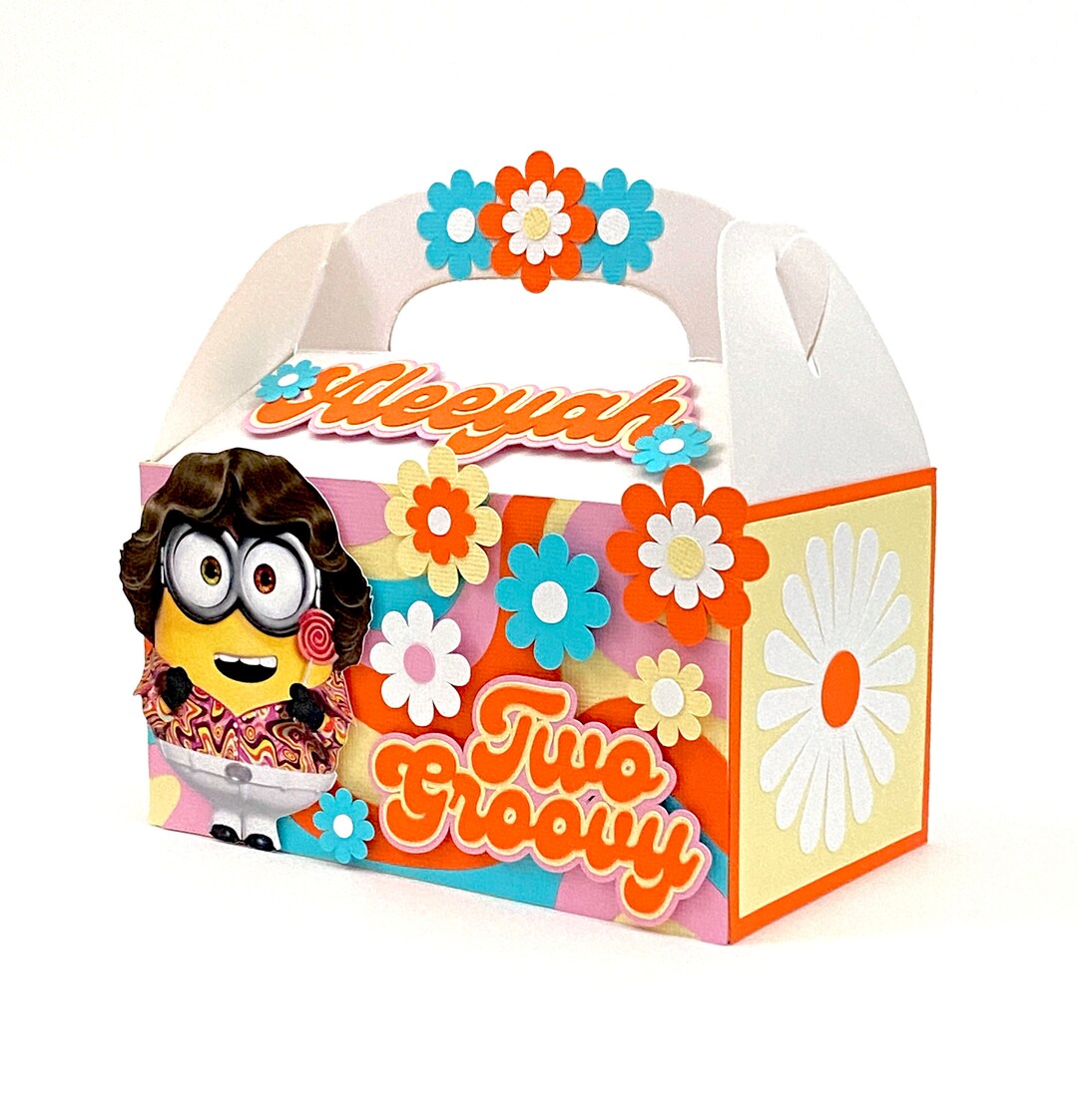 Two Groovy Minions Themed Gable Treat Birthday Party Favour Boxes - Etsy
