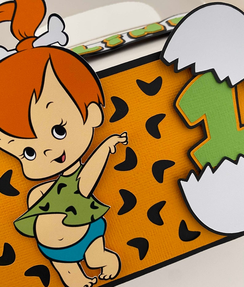 The Flintstones Pebbles Themed Gable Treat Birthday Party Favour Boxes ...