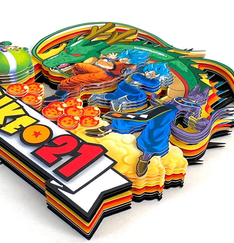 Dragon Ball Inspired 3D Birthday Party Cake Topper - Etsy