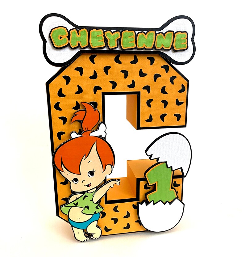 The Flintstones Pebbles Flintstone 3D Letter or Number - Party Decor ...