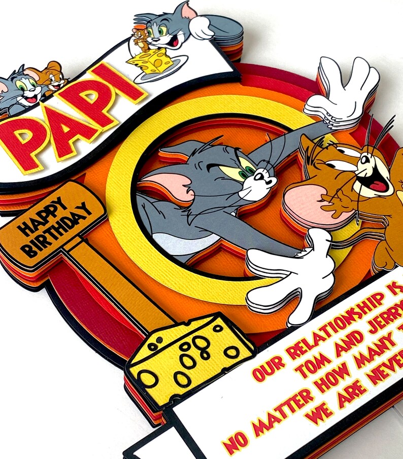 Tom & Jerry Themed Birthday Party Cake Topper - Etsy