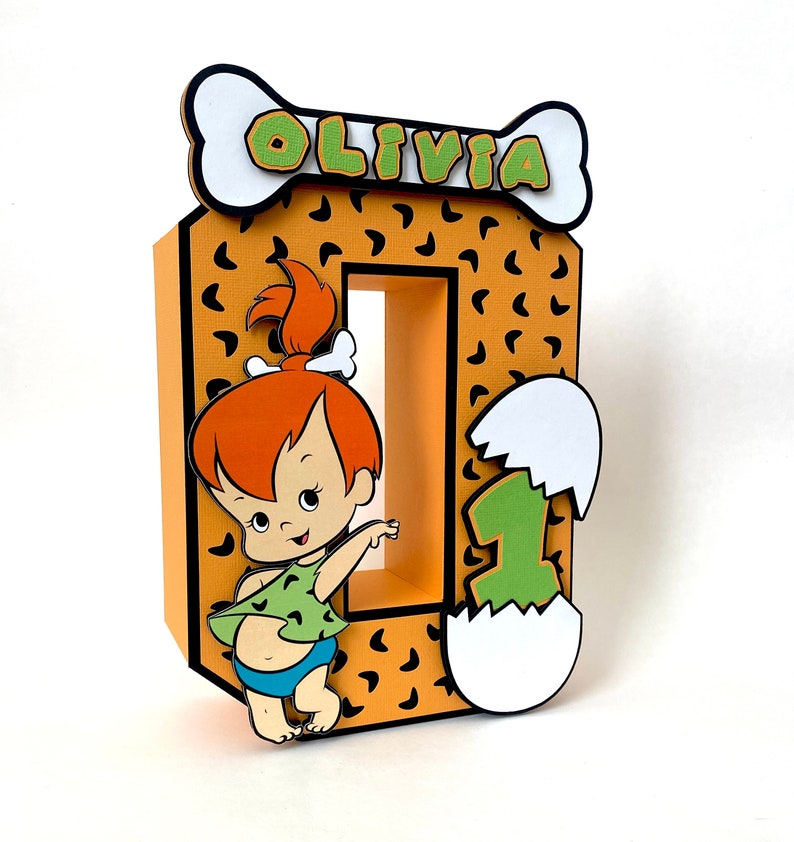 The Flintstones Pebbles Flintstone 3D Letter or Number Party Decor Room ...
