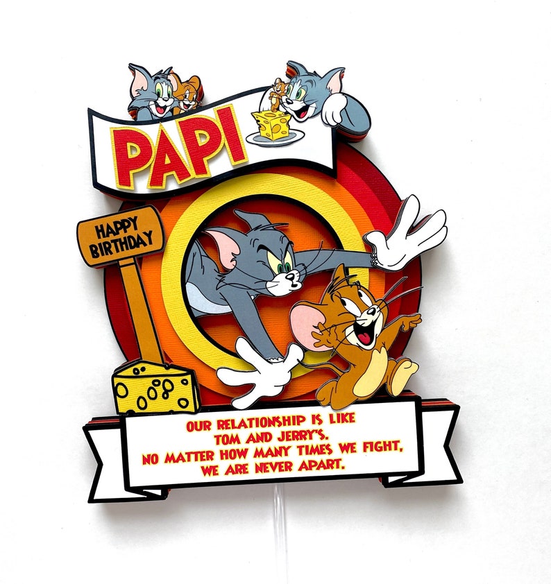 Tom & Jerry Themed Birthday Party Cake Topper - Etsy