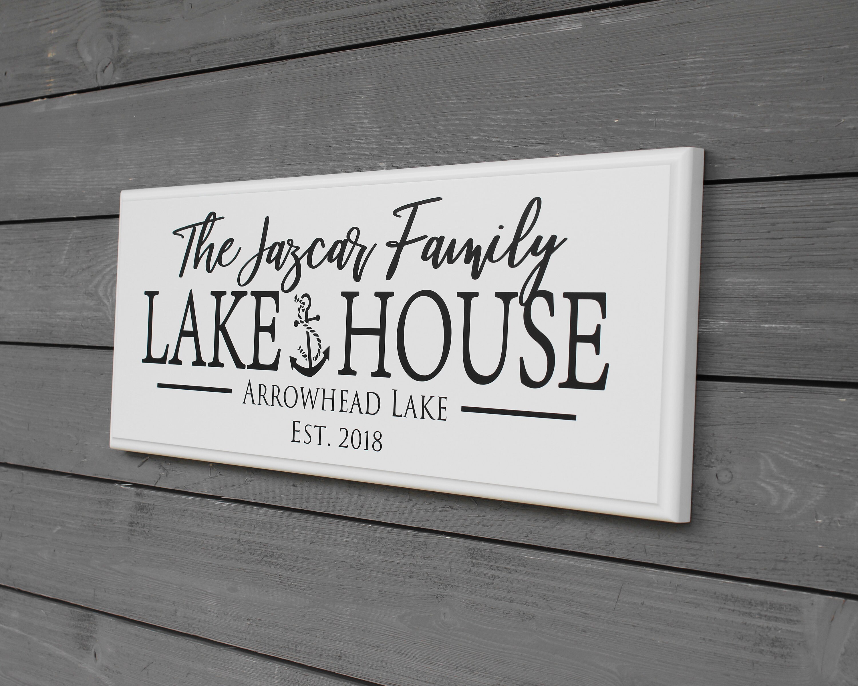 Lake House Sign Personalized-sign for Lake House Wood Sign-lake House ...