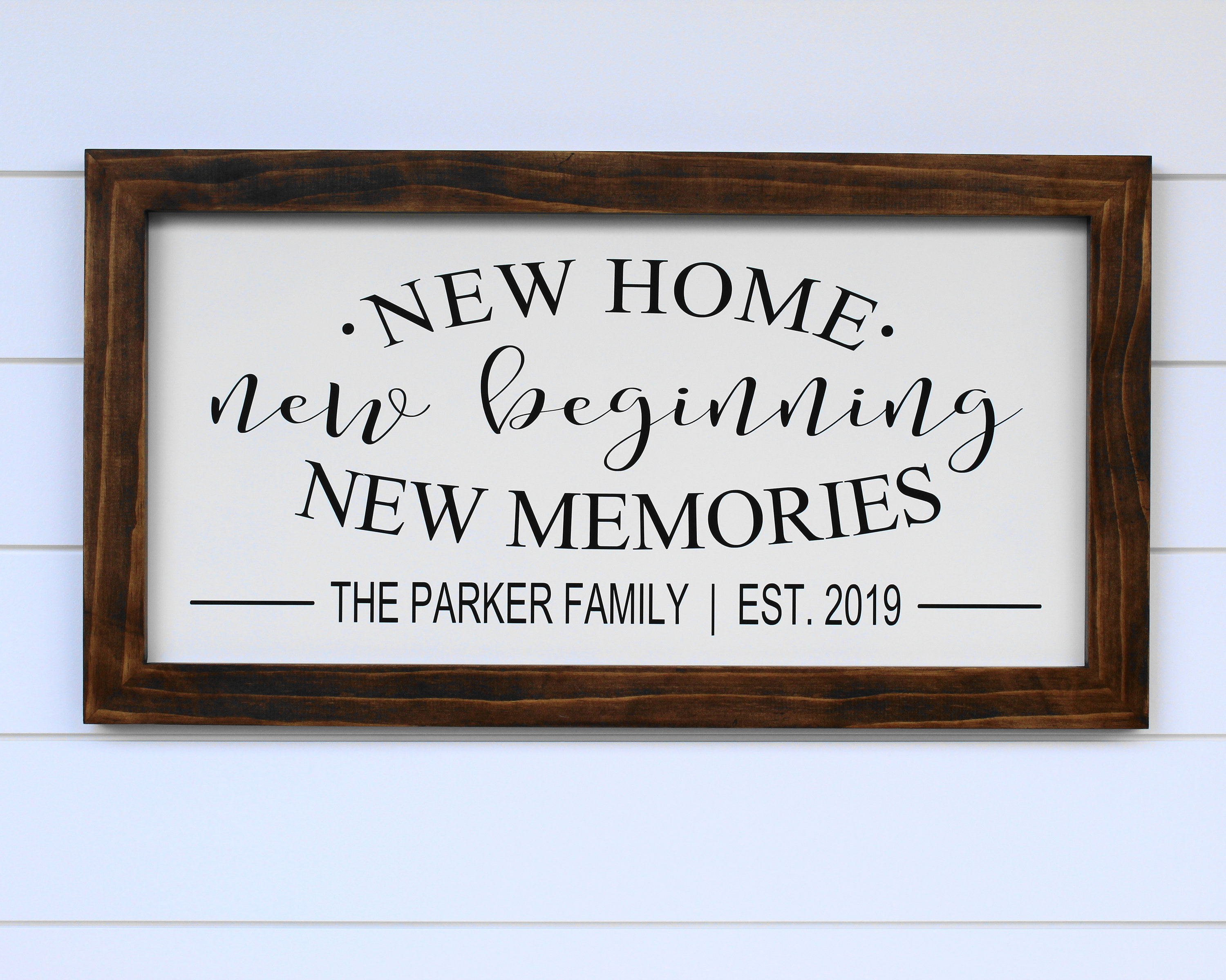 New Home New Beginning New Memories Sign-new House Gift-new Home Wood Sign-realtor Gift ...