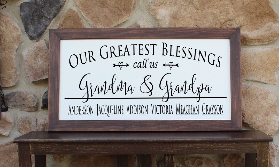 Grandparent Personalized Sign-grandchildren Personalized Sign-our ...