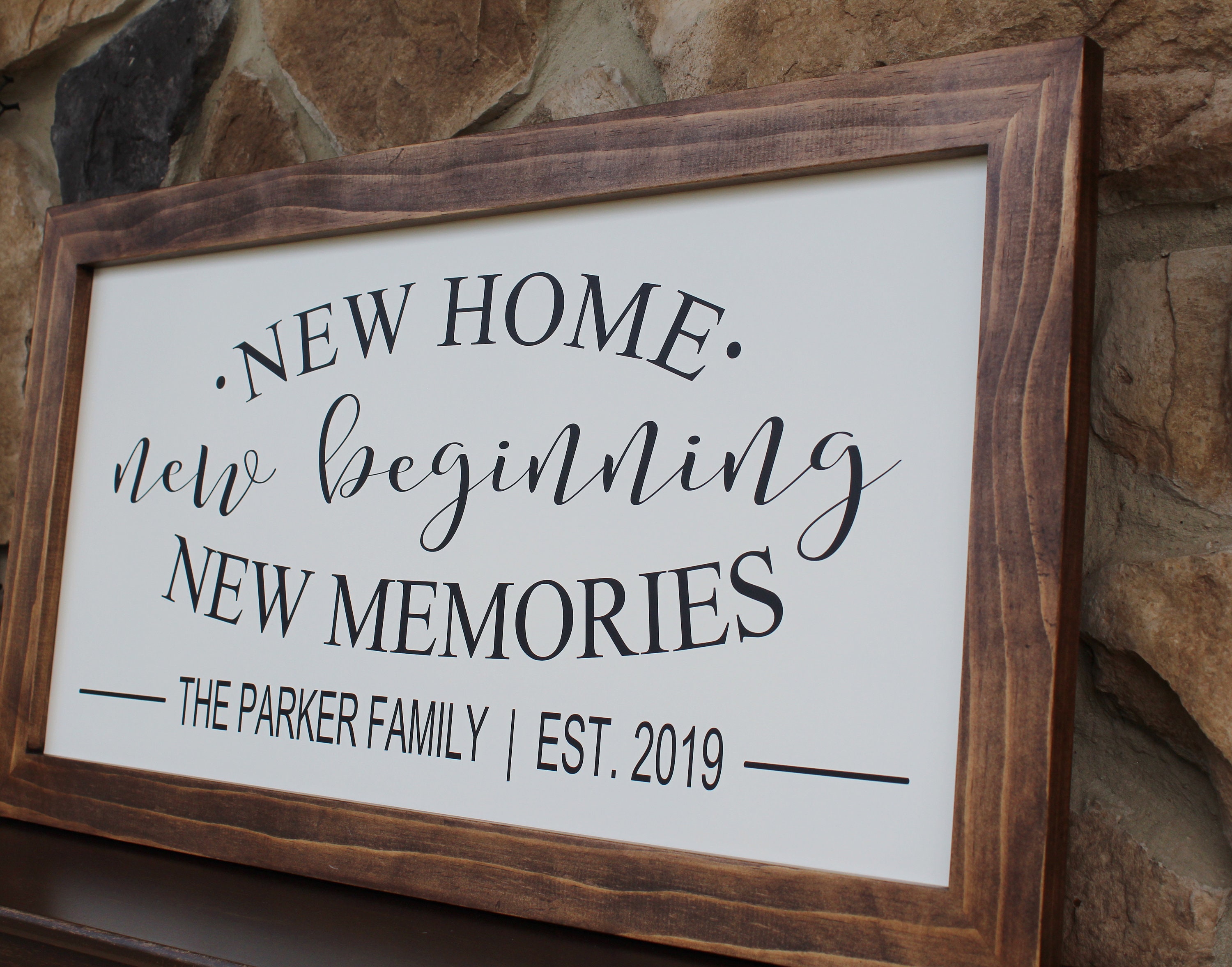 New Home New Beginning New Memories Sign-new House Gift-new Home Wood Sign-realtor Gift ...