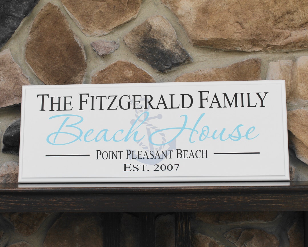 Shore House Personalized Sign, Family Name Personalized Shore House ...
