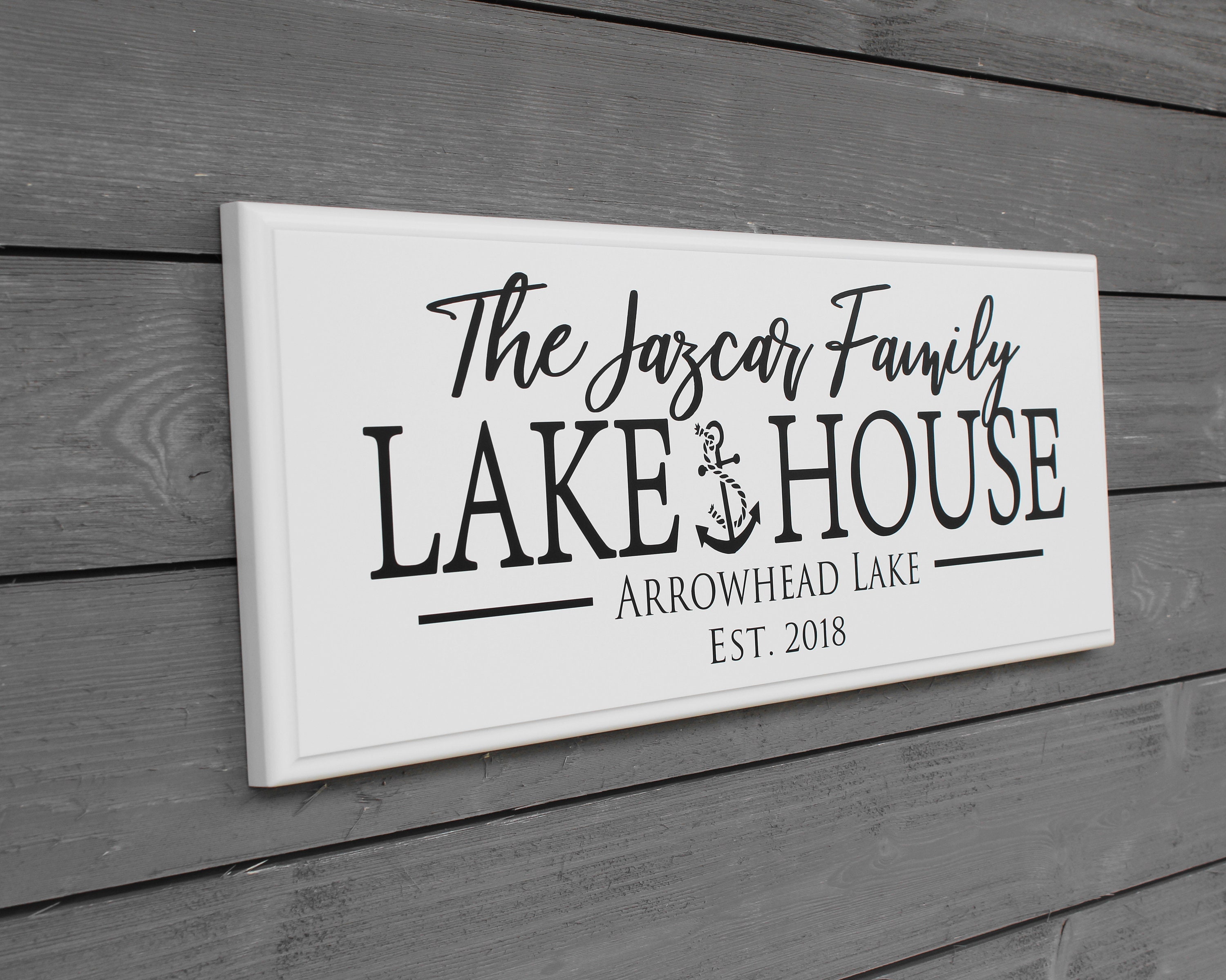 Lake House Sign Personalized-sign for Lake House Wood Sign-lake House ...