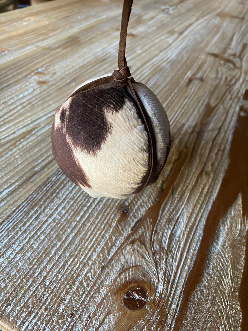 Cowhide & Leather Christmas Balls | Etsy
