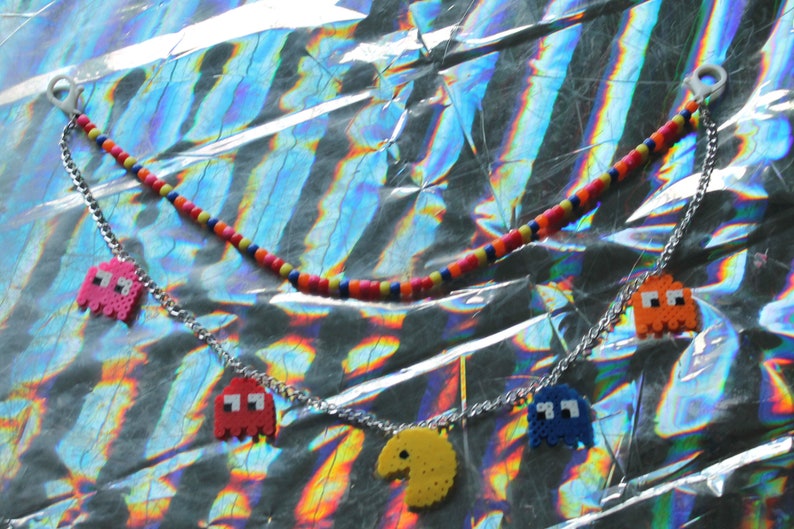 Pac-man Belt Chain Choker Bracelets and Earrings, Set or Individual - Etsy
