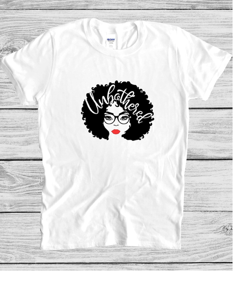 Unbothered Afro Woman T-shirt - Etsy