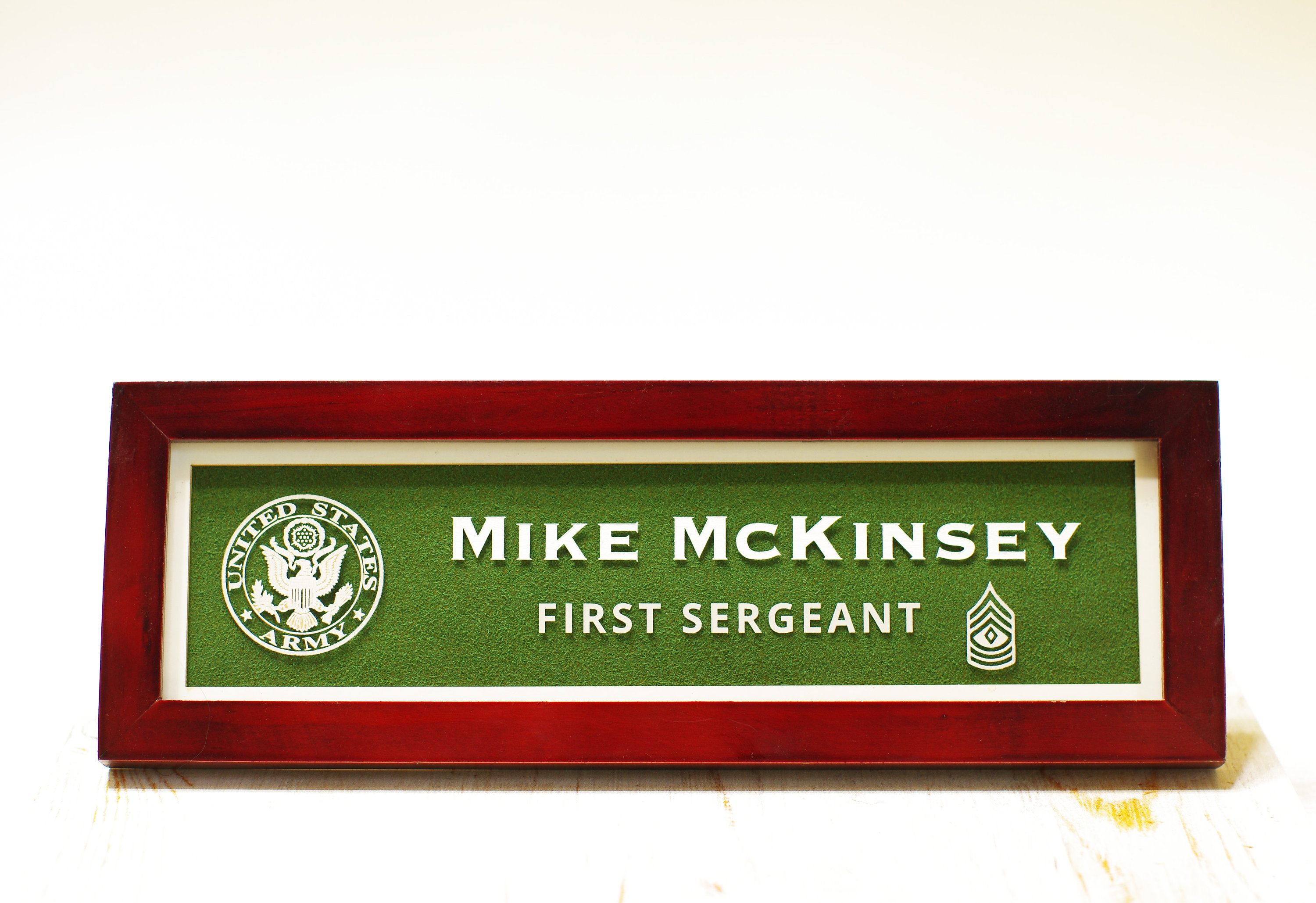 Military Desk Name Plate , Office Name Sign, Military Promotion, Father ...