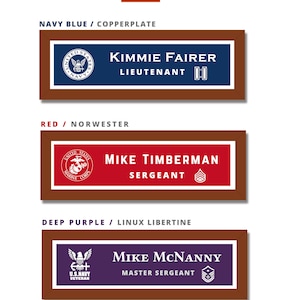 Military Desk Name Plate , Office Name Sign, Military Promotion, Father ...