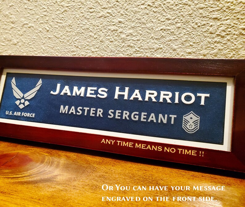 Military Desk Name Plate Office Name Sign Military | Etsy