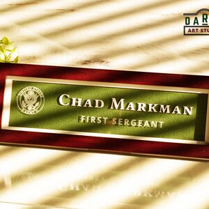 Military Desk Name Plate Office Name Sign Military | Etsy