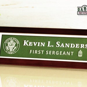 Military Desk Name Plate Office Name Sign Military - Etsy