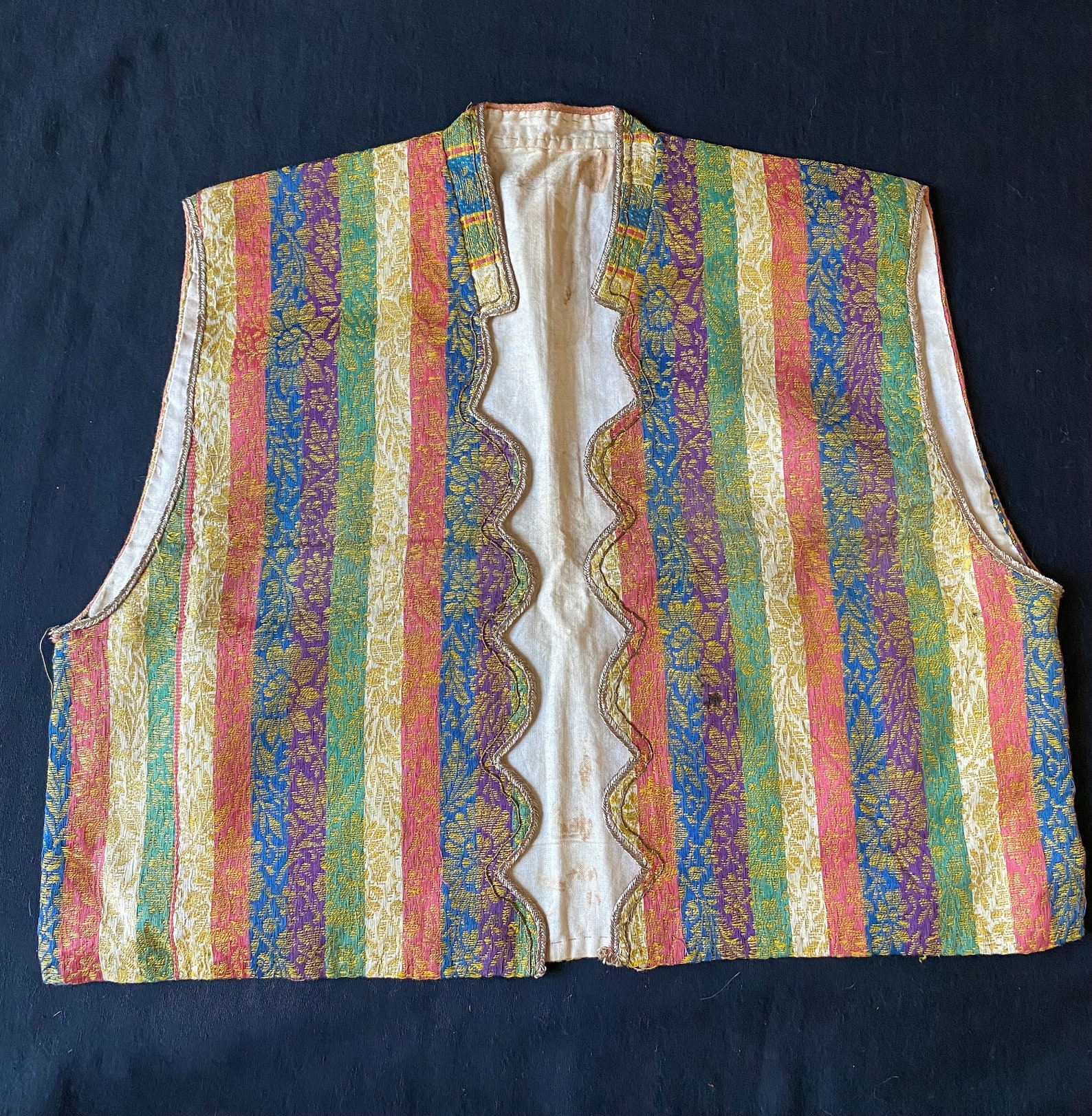 Antique Textile, Embroidery, Antique Costume, Vest, Antique Vest ...