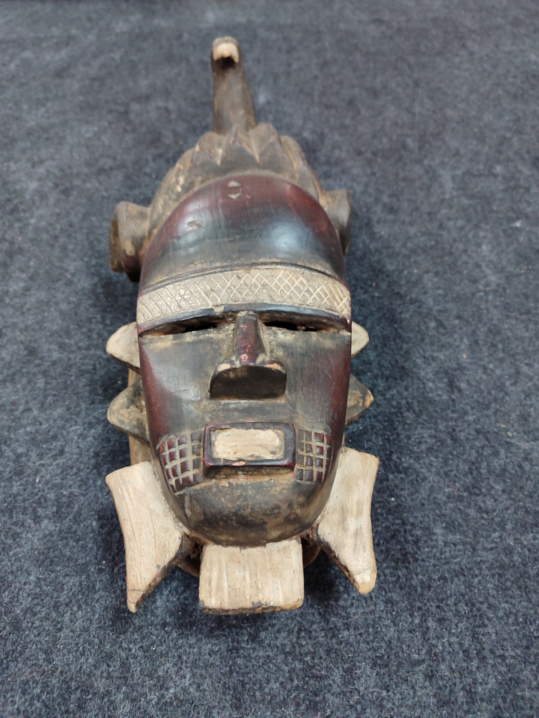 Antique Wooden,wall Hanging, African Mask, Wooden Mask, Wall Decoration ...