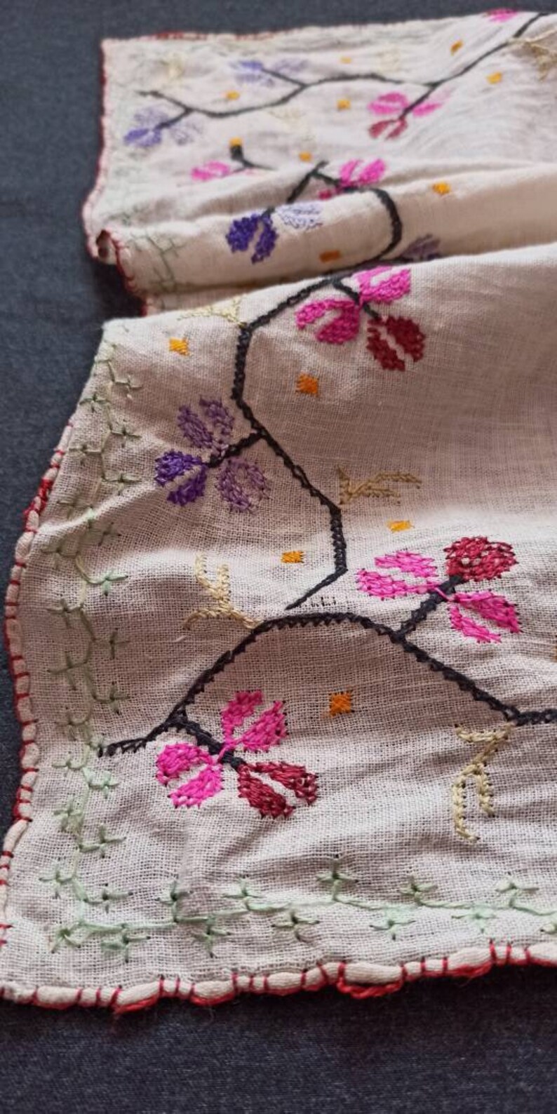 Handcrafted Textile, Vintage Embroidery Textile - Etsy