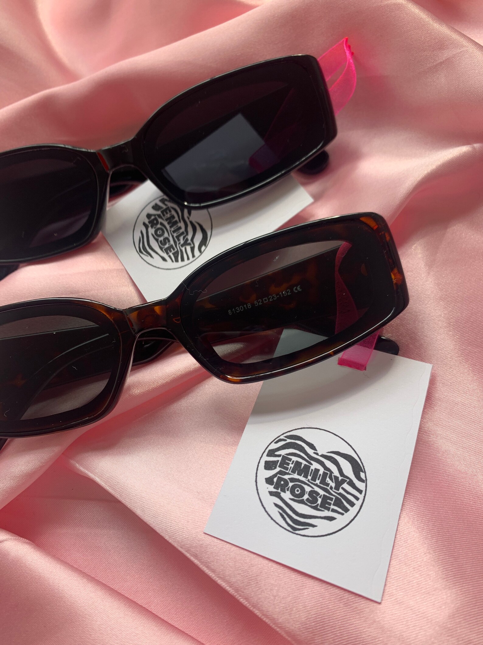 Rectangle Retro Sunglasses y2k festival 90s 00s Black / | Etsy