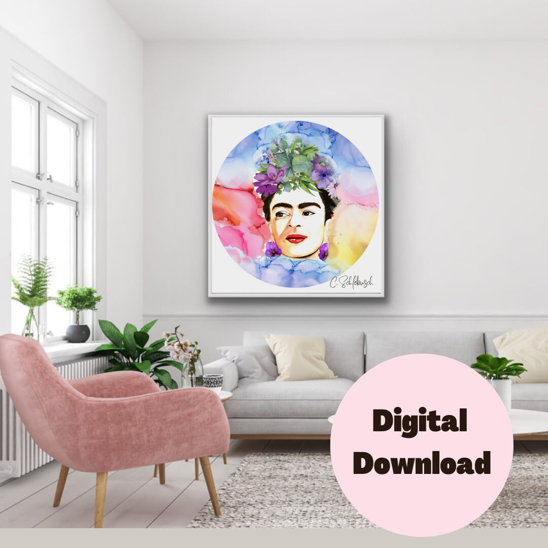 Frida Kahlo Digital Wall Art Etsy