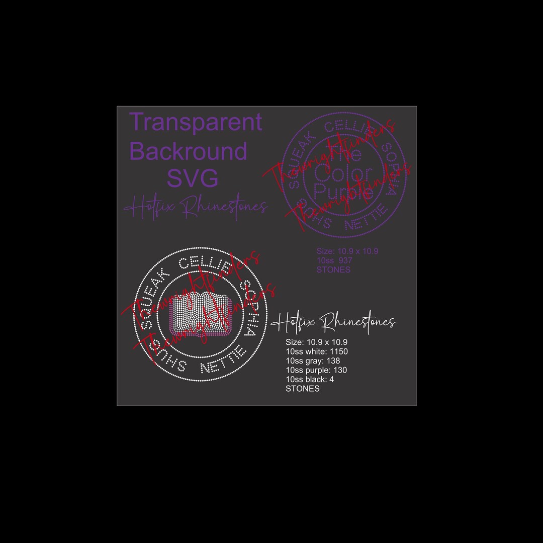The Color is Purple, -SVG - Hotfix Rhinestone Design Template - Cut ...