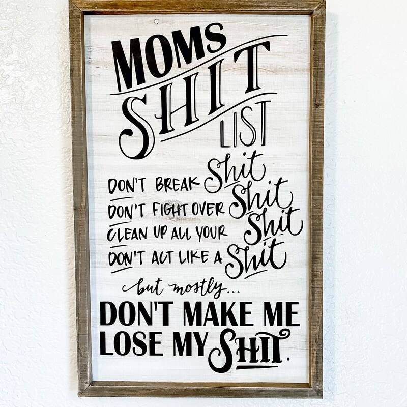 Moms Shit List - Etsy