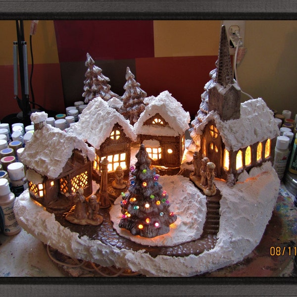 Ceramic Christmas Village - Etsy