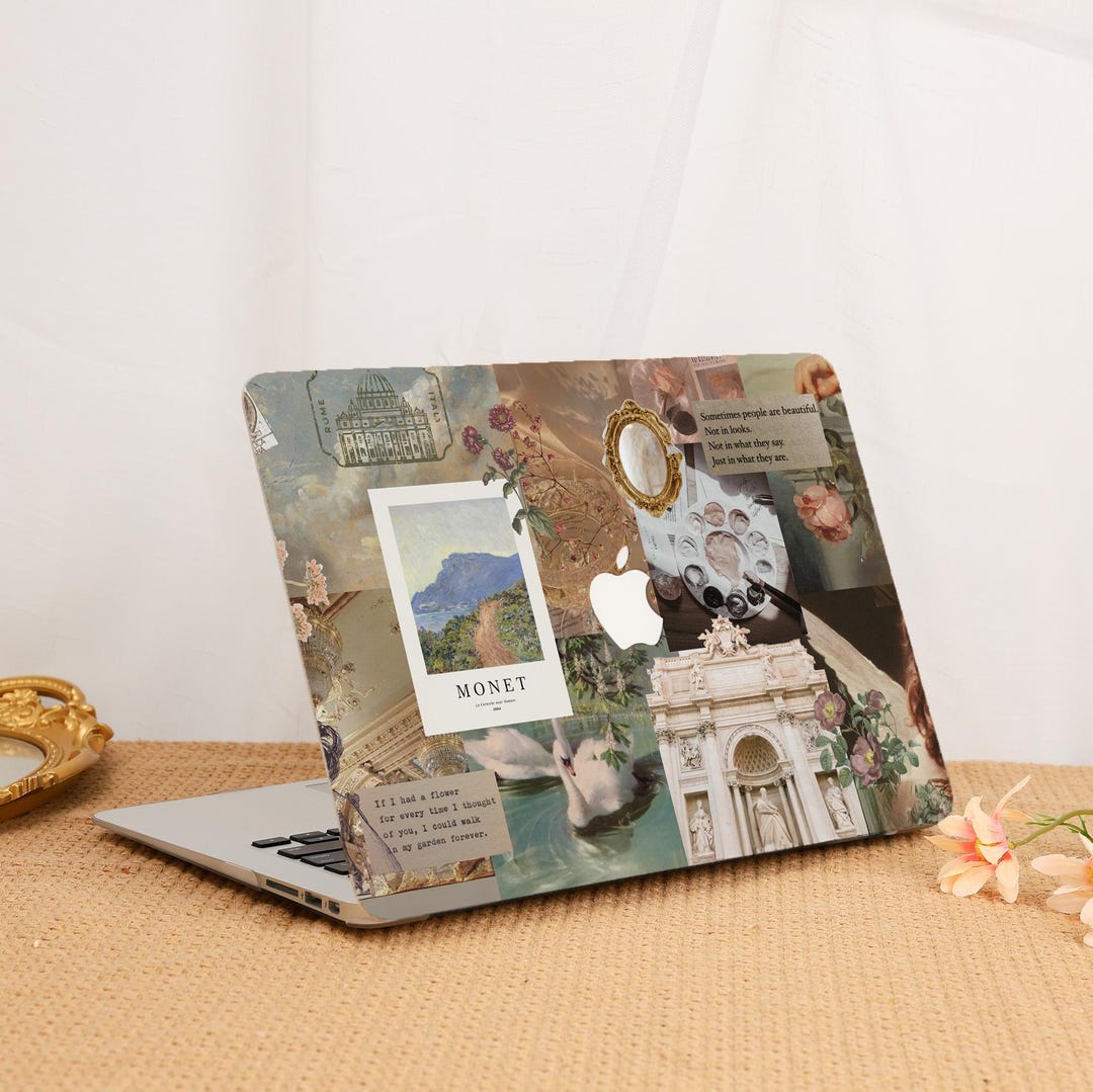 Scenery Collage MacBook Case: Vintage Art Laptop Cover - Etsy