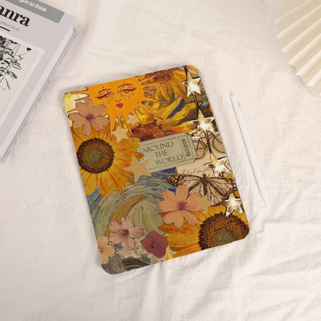 Floral Collage iPad Case: Sunflower Travel Art - Etsy