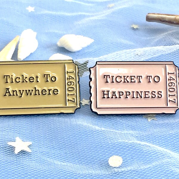 Ticket to Anywhere Pin Badge - Etsy