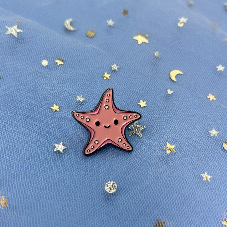 Sea Animals Shark Jellyfish Starfish Pin Hard Enamel Pins - Etsy