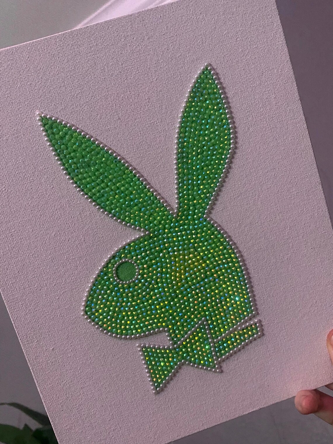 Playboy Bunny Bedazzled Canvas - Etsy