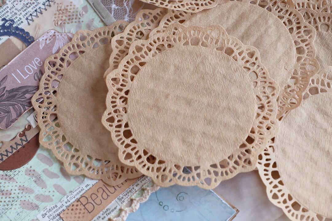 24pcs Vintage Paper Doilies From Used Coffee Filter Die Cuts - Etsy