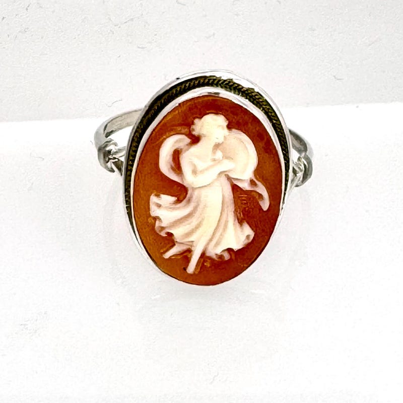 Carved Shell Ring - Etsy