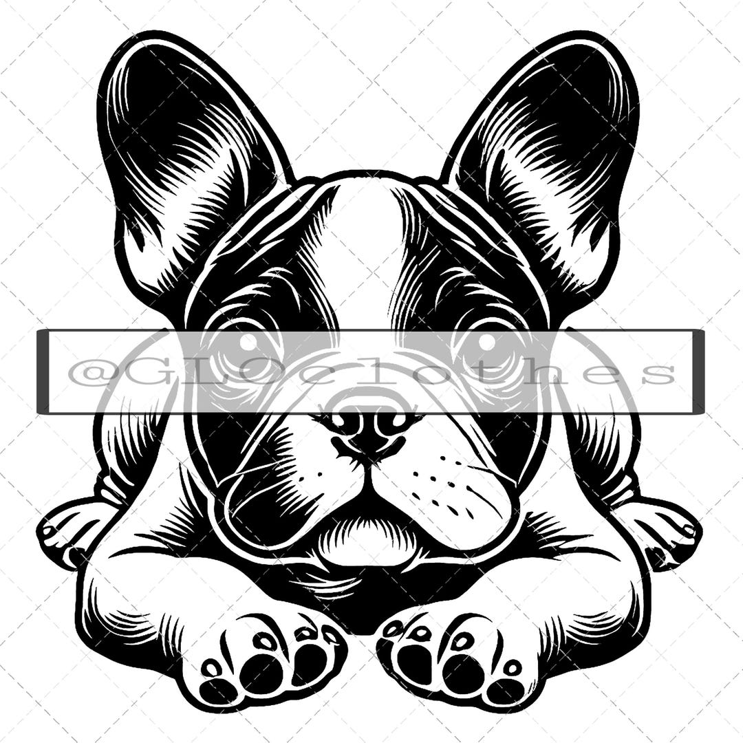 French Bulldog SVG | Frenchie Dog Cut File | Kawaii Clipart for Cricut ...