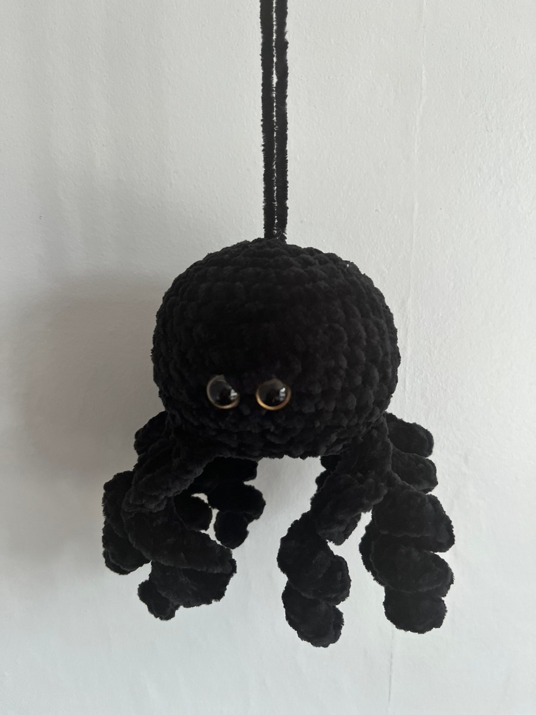 Large Black Spider Plush - Halloween Decoration - Soft Squishy Spider ...