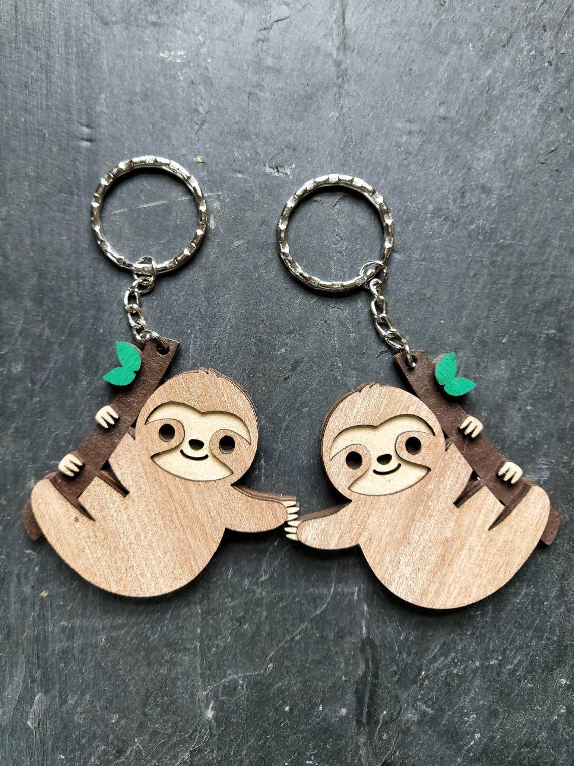 Cute Baby Sloth Keyrings. Sloth Keyring. Sloth Gift. FREE - Etsy UK