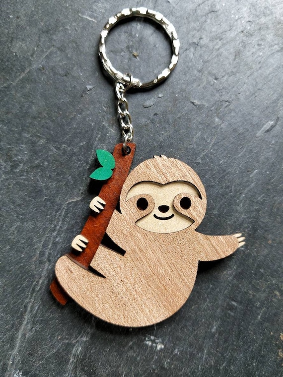 Cute Baby Sloth Keyrings. Sloth Keyring. Sloth Gift. FREE - Etsy UK