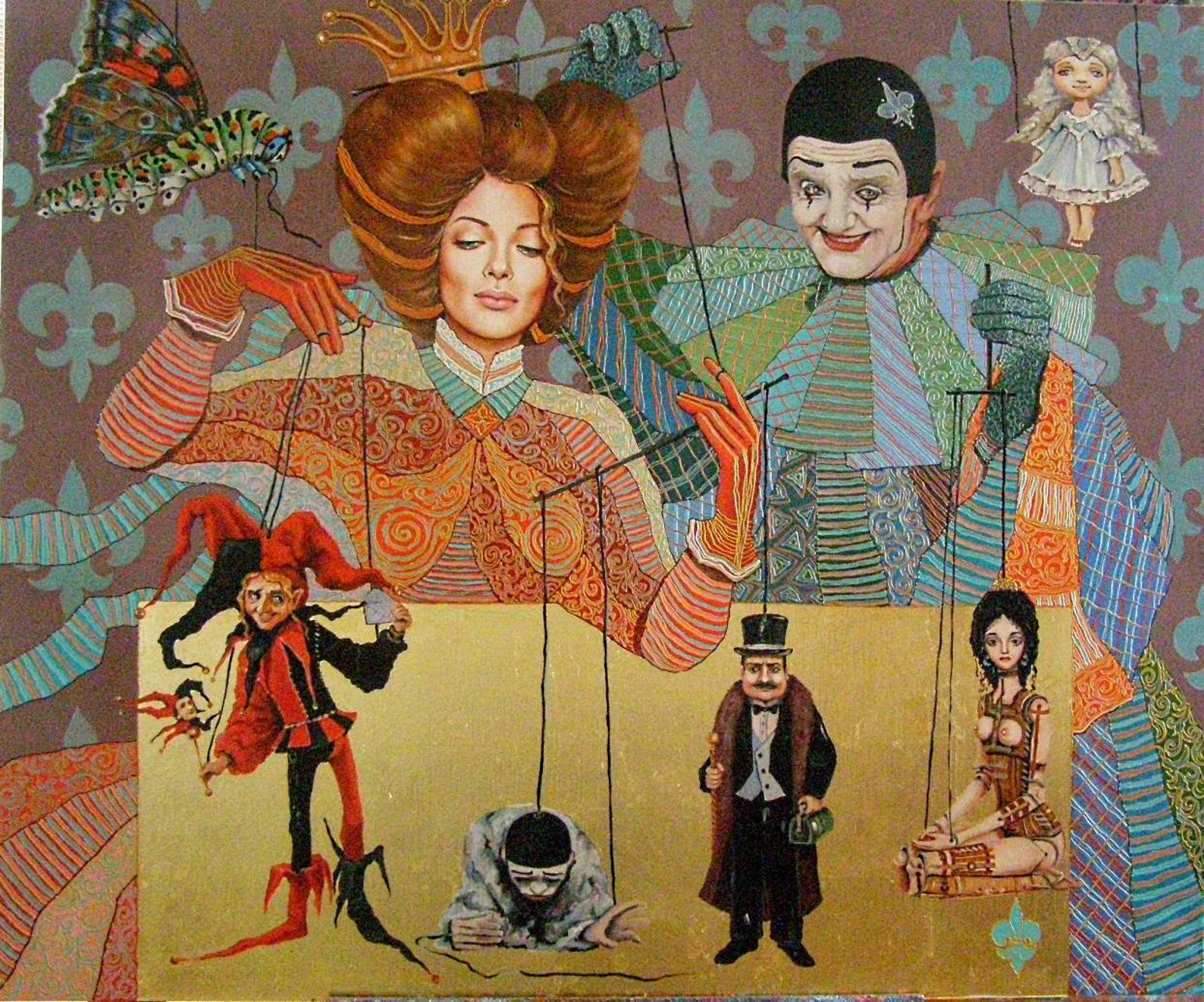 Masters of puppets. Original Art oil painting. Large size | Etsy