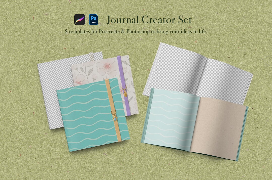 Softcover Journal – PSD and Procreate Mockup - Etsy