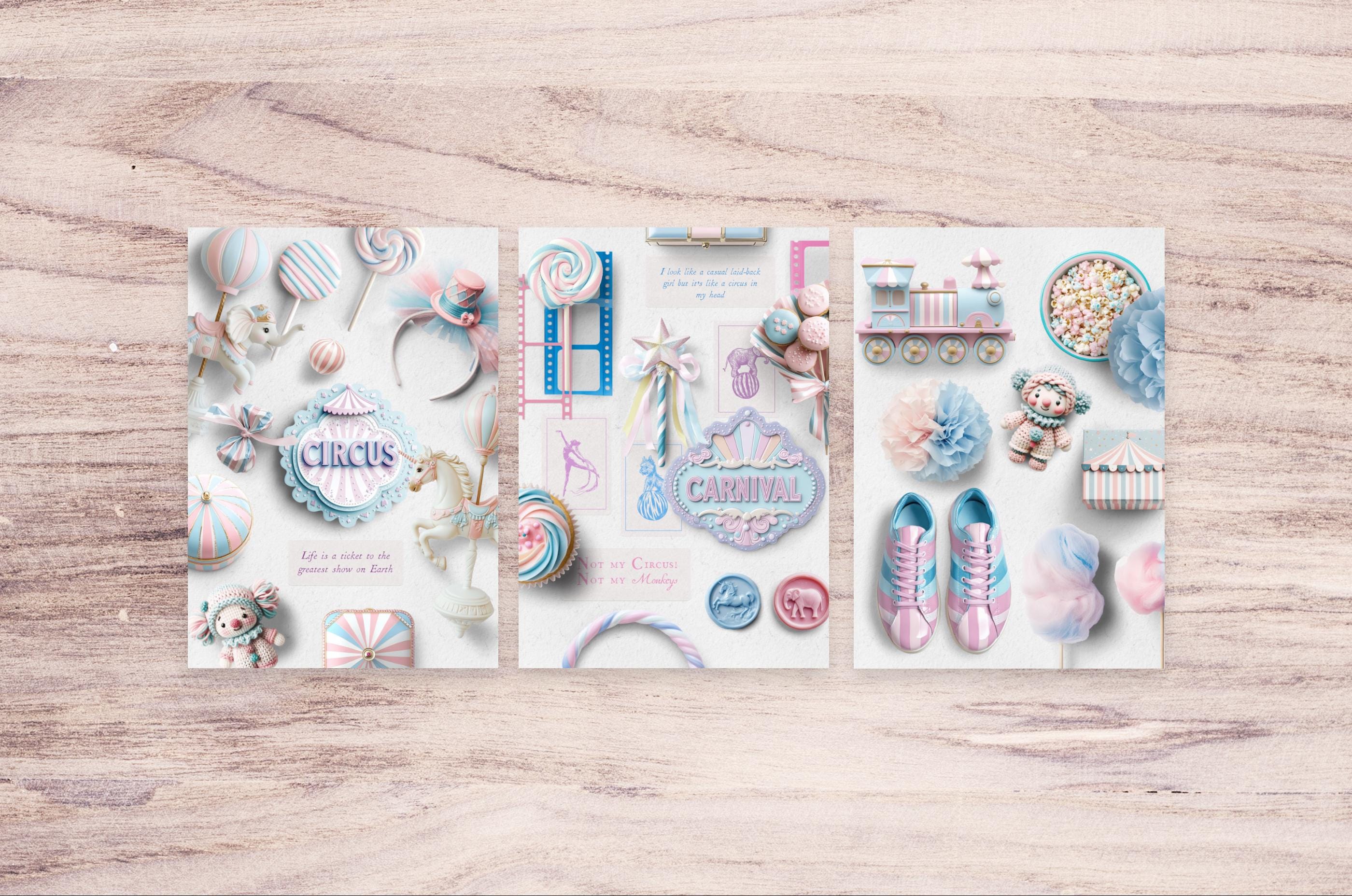 Circus Kit PNG Realistic Digital Sticker and Goodnotes File - Etsy
