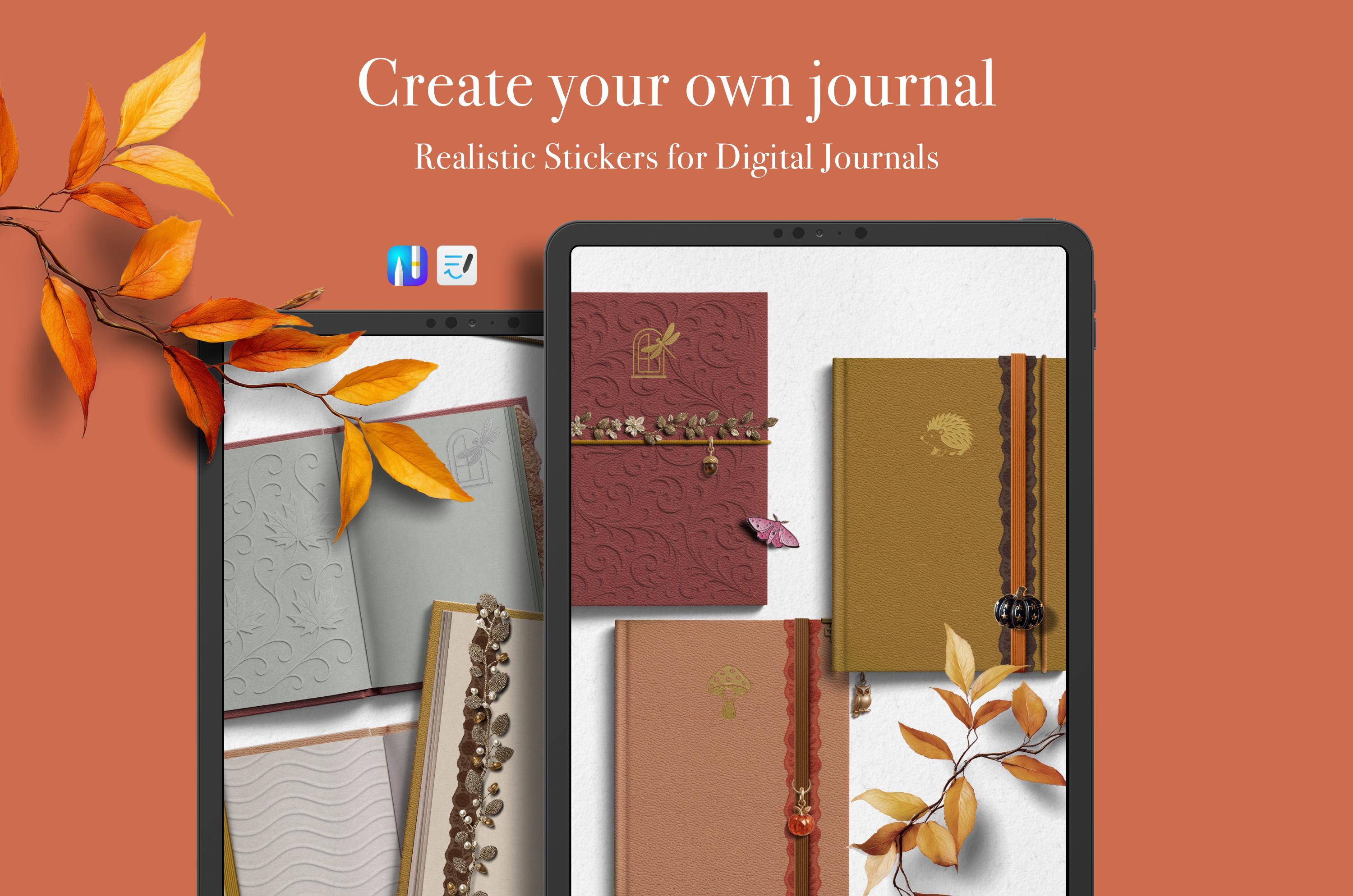 Cozy Autumn - Journal Creator - Realistic PNG Journal - Etsy